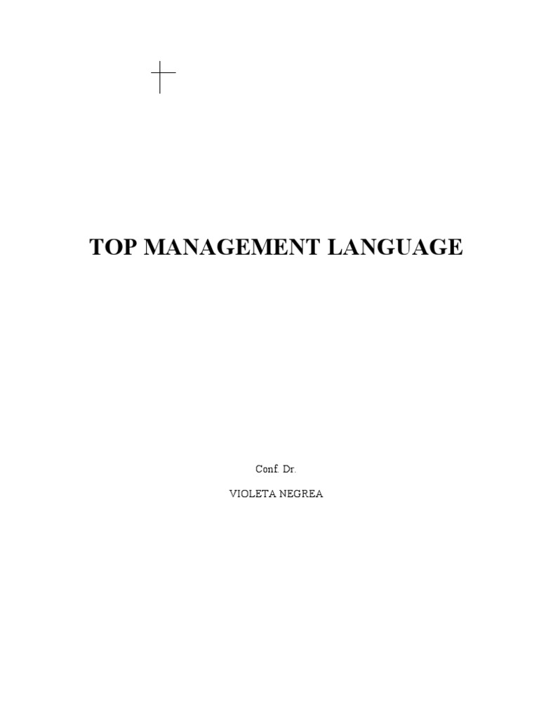 Top Management Language | PDF | Television | Nonverbal Communication
