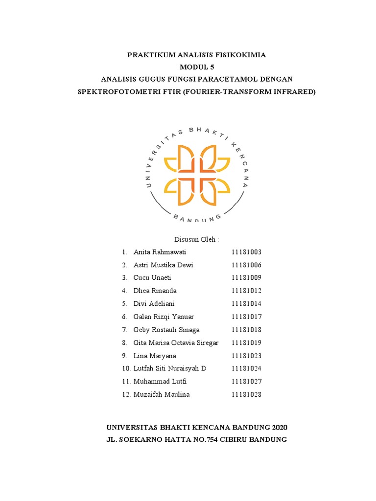 Analisis Gugus Fungsi Paracetamol FTIR | PDF