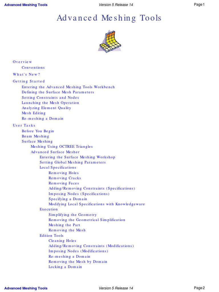Advanced Meshing Tools | PDF | Icon (Computing) | Dialog Box