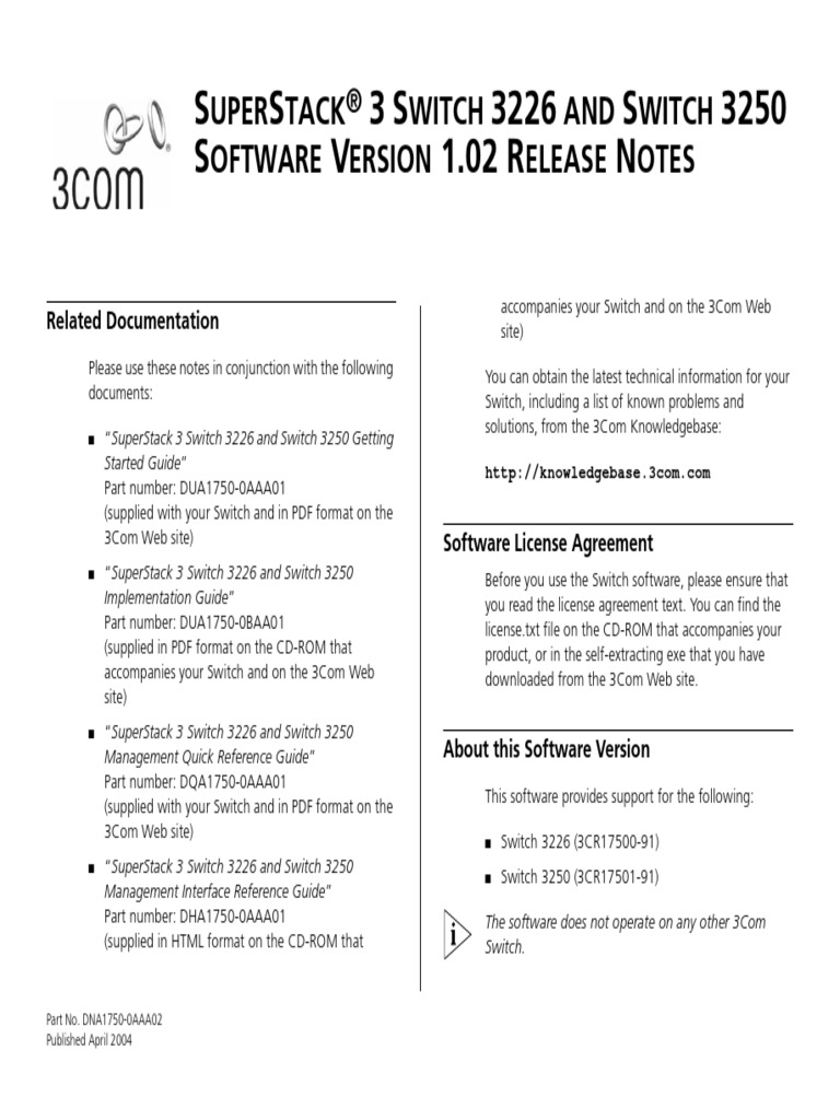 Superstack 3 3250 | PDF | Port (Computer Networking) | Radius