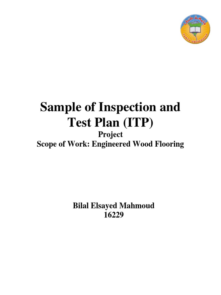 Report (2) Sample of Inspection and Test Plan (ITP) PDF | PDF ...