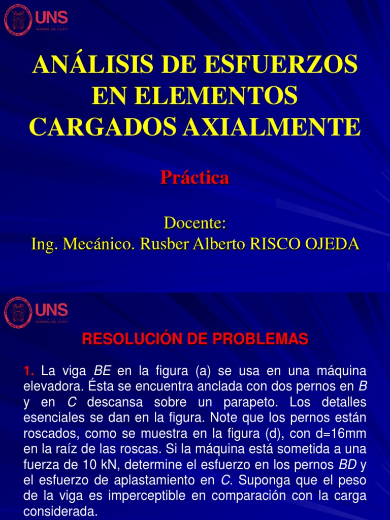 P-02. Análisis de Esfuerzos en Elementos Cargados Axialmente. 25 - 11 ...