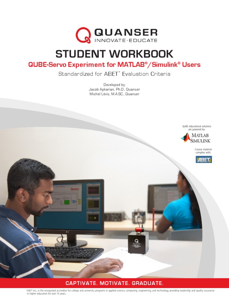 Made For Science Quanser Qube Servo 2 CoursewareStud MATLAB PDF | PDF ...