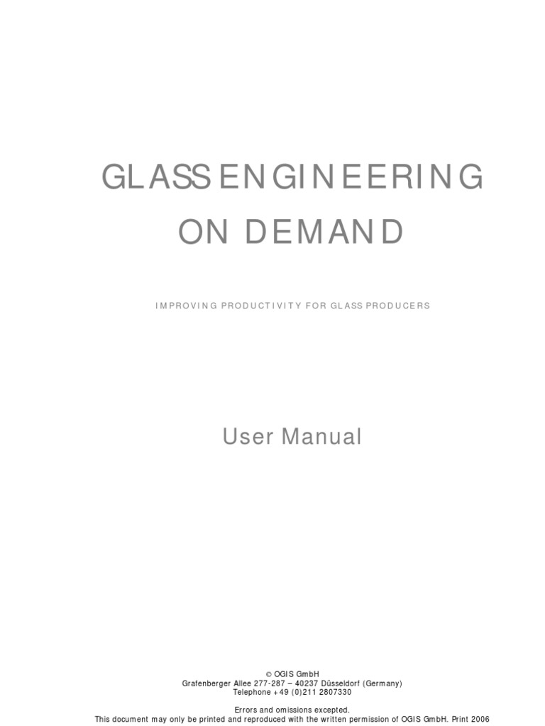 Glass Global Manual | PDF | Glasses | Gases