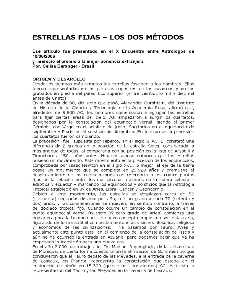 Estrellas Fijas | PDF | Constelación | Estrellas