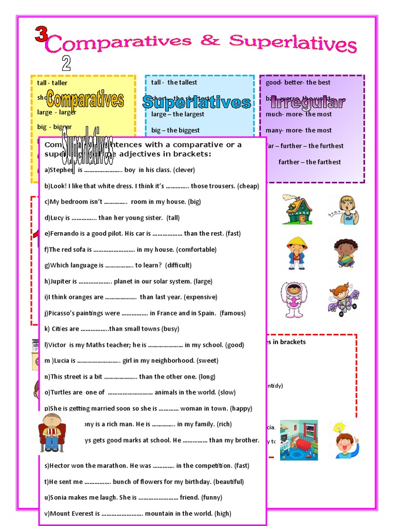 Comparatives and Superlatives Grammar Guides - 108156 | PDF | Games ...