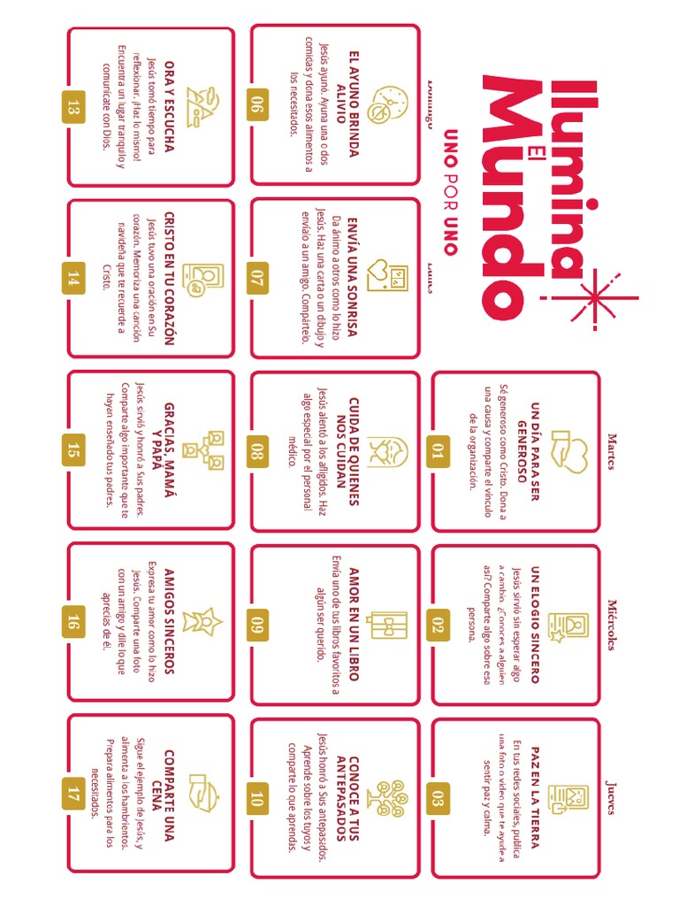 Calendario Ilumina El Mundo PDF | PDF