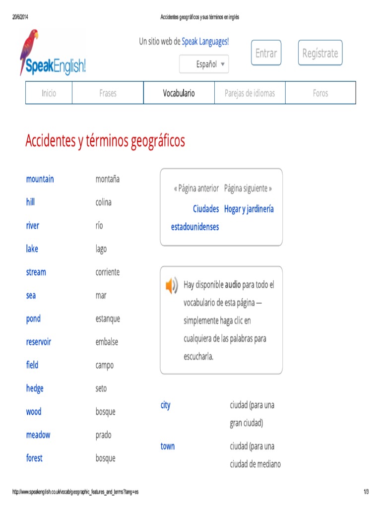Terminos Geograficos | PDF
