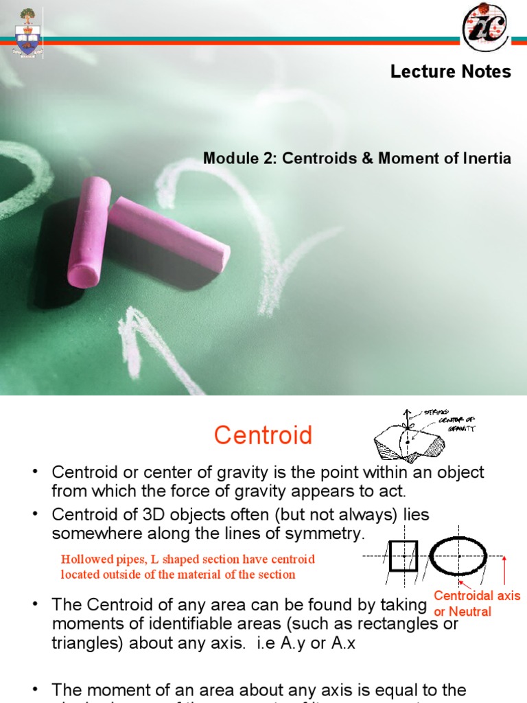 Lecture Notes: Module 2: Centroids & Moment of Inertia | PDF | Teaching ...