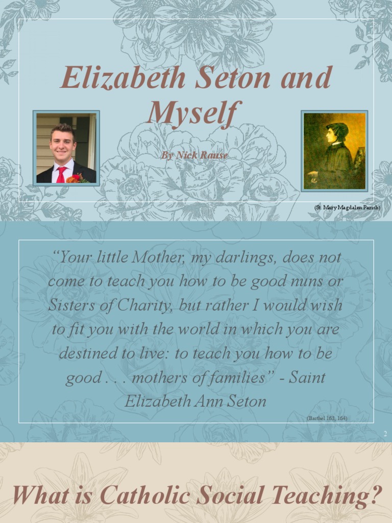 Mother Seton and Cts | PDF | Catholic Social Teaching | Catholic Church