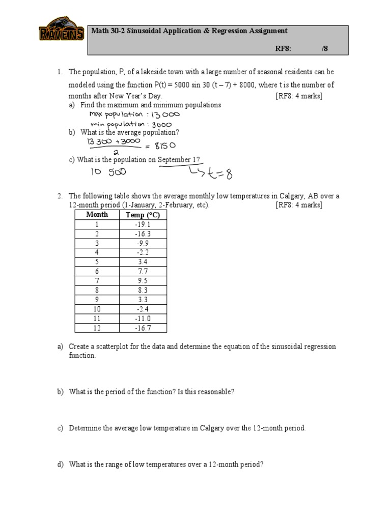 Math 30-2 Sinusoidal Analysis | PDF | Teaching Methods & Materials