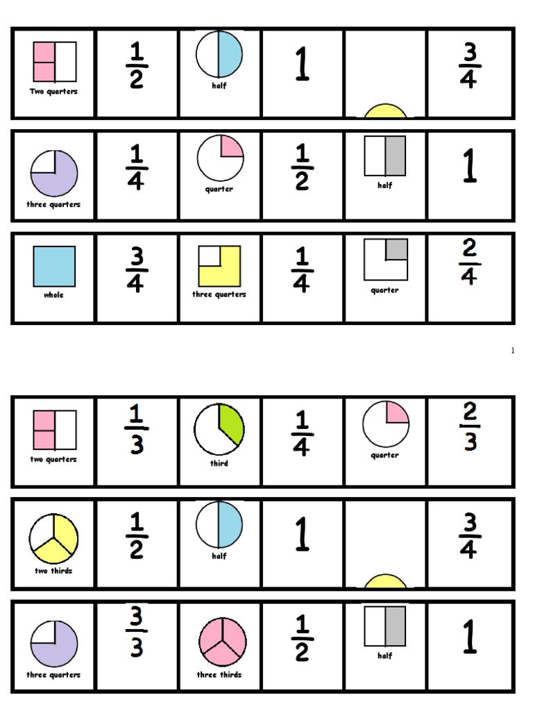 Fraction Dominos | PDF