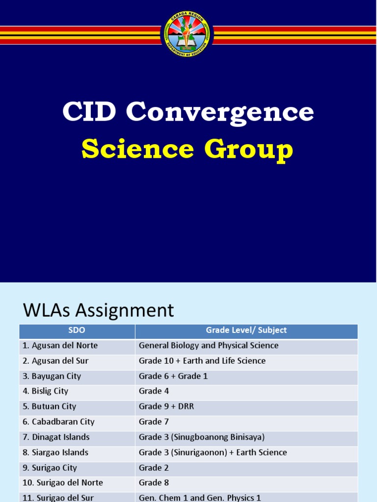 CID Convergence: Science Group | PDF | Educational Assessment | Teachers