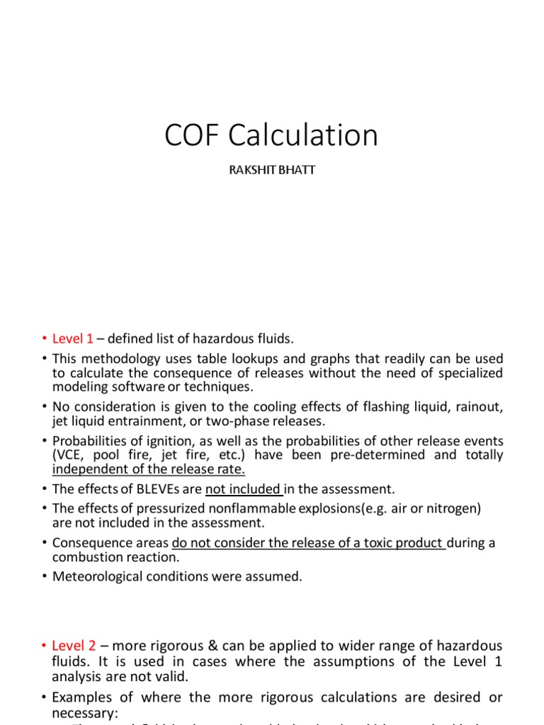 API 581 COF: Level 1 Calculation Procedure - Simplified PDF | PDF ...