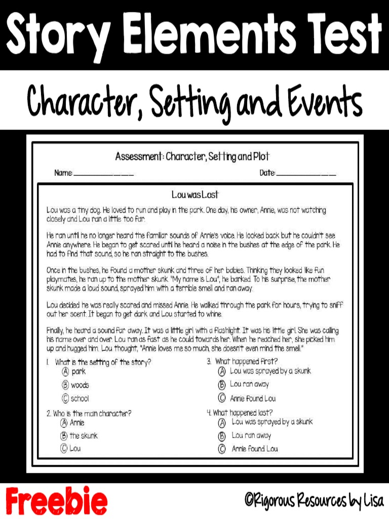 Story Elements: Character, Setting, Events | PDF