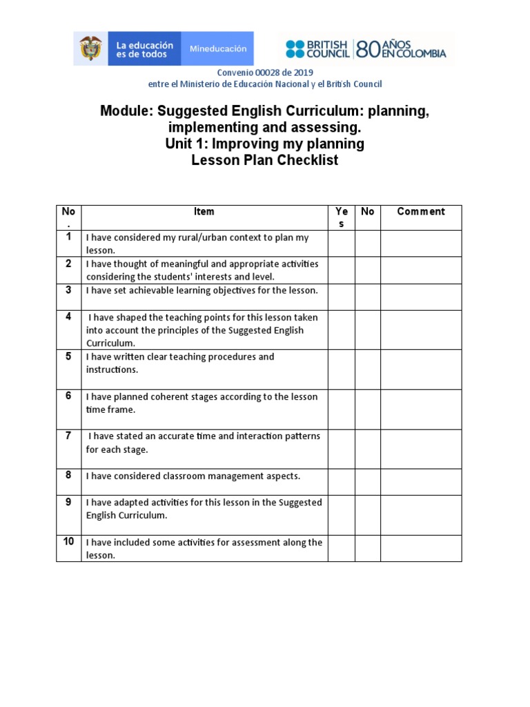 Module: Suggested English Curriculum: Planning, Implementing and ...