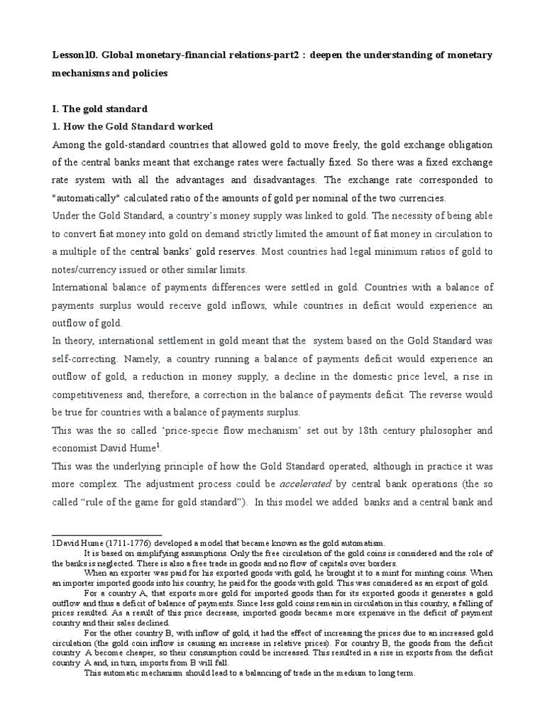 Lesson10 Monetary Mechanisms History | Download Free PDF | Monetary ...