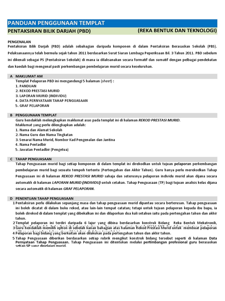 PELAPORAN-PBD-RBT-Ting-3A 2020 | PDF
