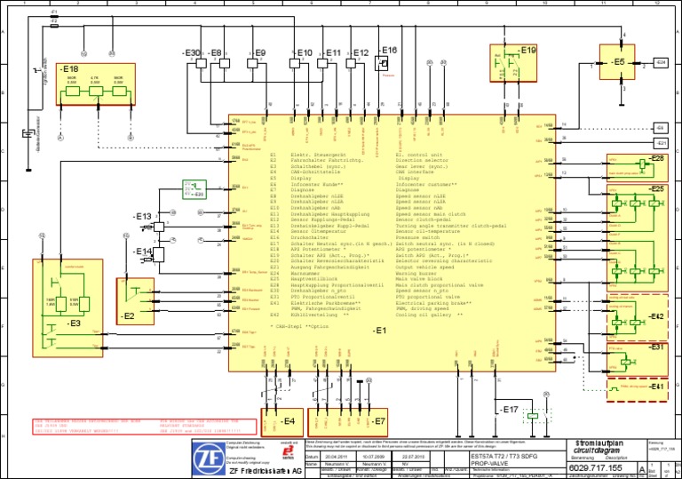 E19 - E5 - E18 - E11 - E10 - E9 - E8 - E16 - E12 - E30: Stromlaufplan ...