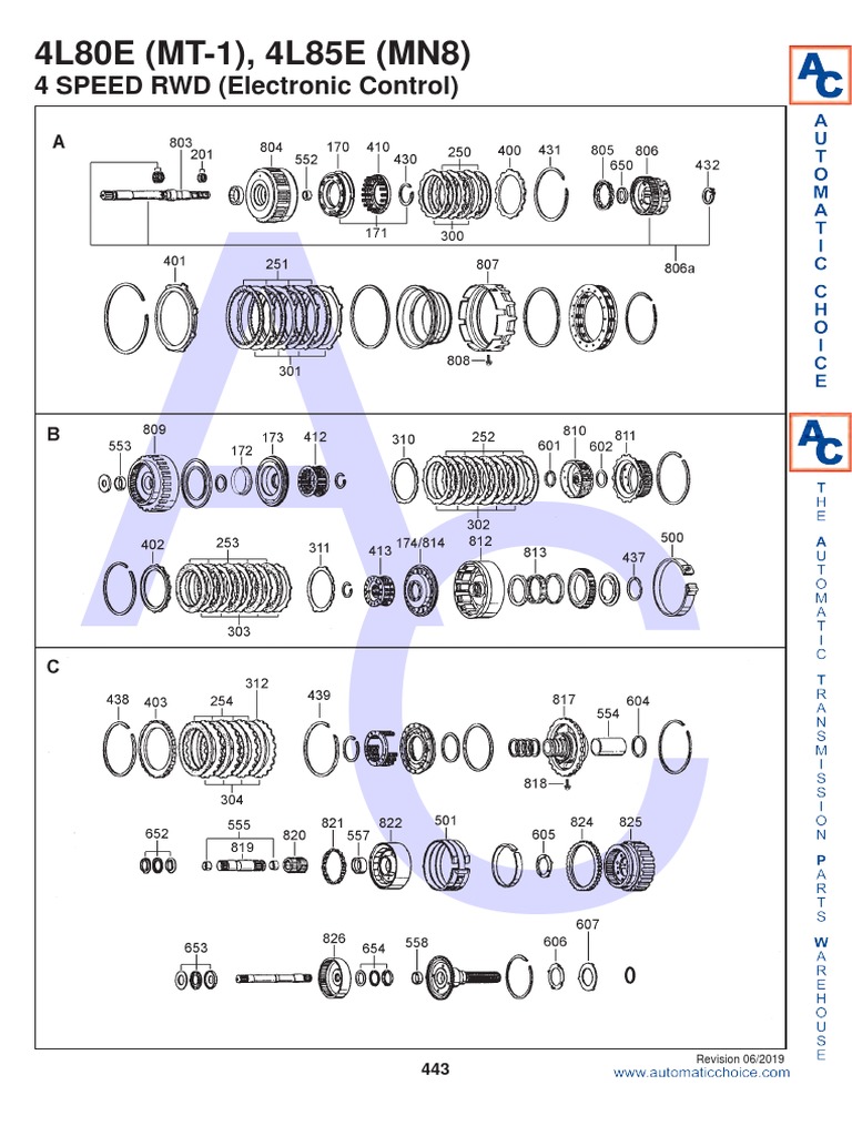 4L80E (MT-1), 4L85E (MN8) : 4 SPEED RWD (Electronic Control) | PDF ...