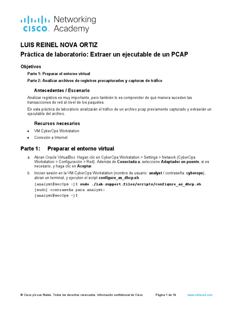 12.2.2.10 Lab - Extract An Executable From A PCAP | Descargar gratis ...