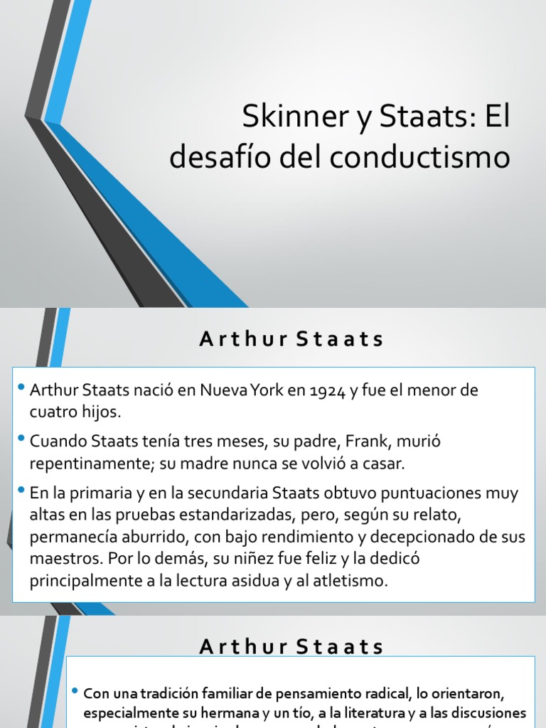 Arthur Staats | PDF | Sicología | Comportamiento