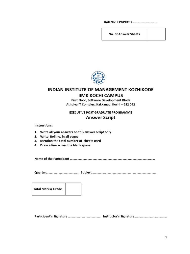 Answer Script - IS | PDF | Computing | Software