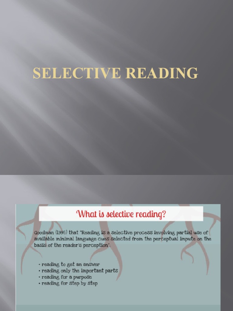 Selective Reading - PPTX Marilou | PDF