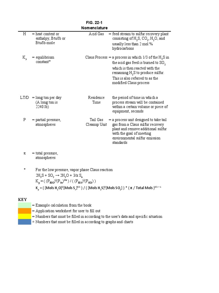 Claus Process Calculation | PDF | Combustion | Mole (Unit)