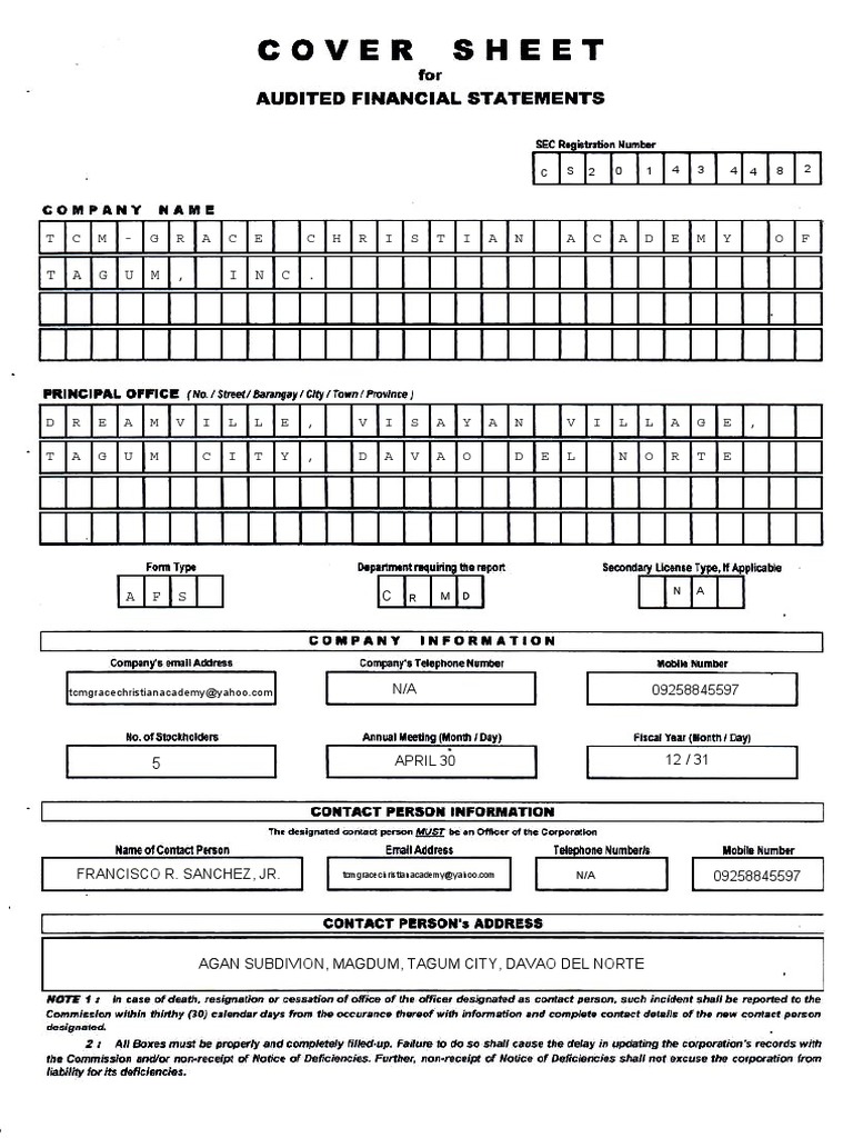 Sec Cover Sheet - Gcat 2019 | PDF