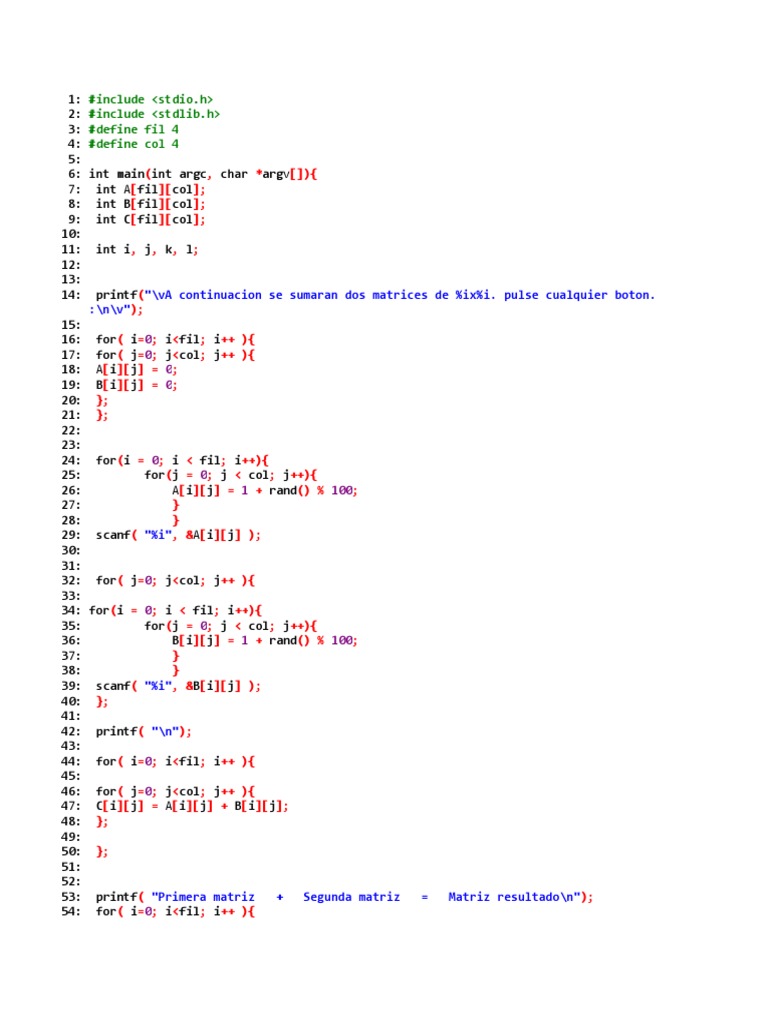Matrix Addition in C Programming | PDF | Teaching Methods & Materials | Technology & Engineering