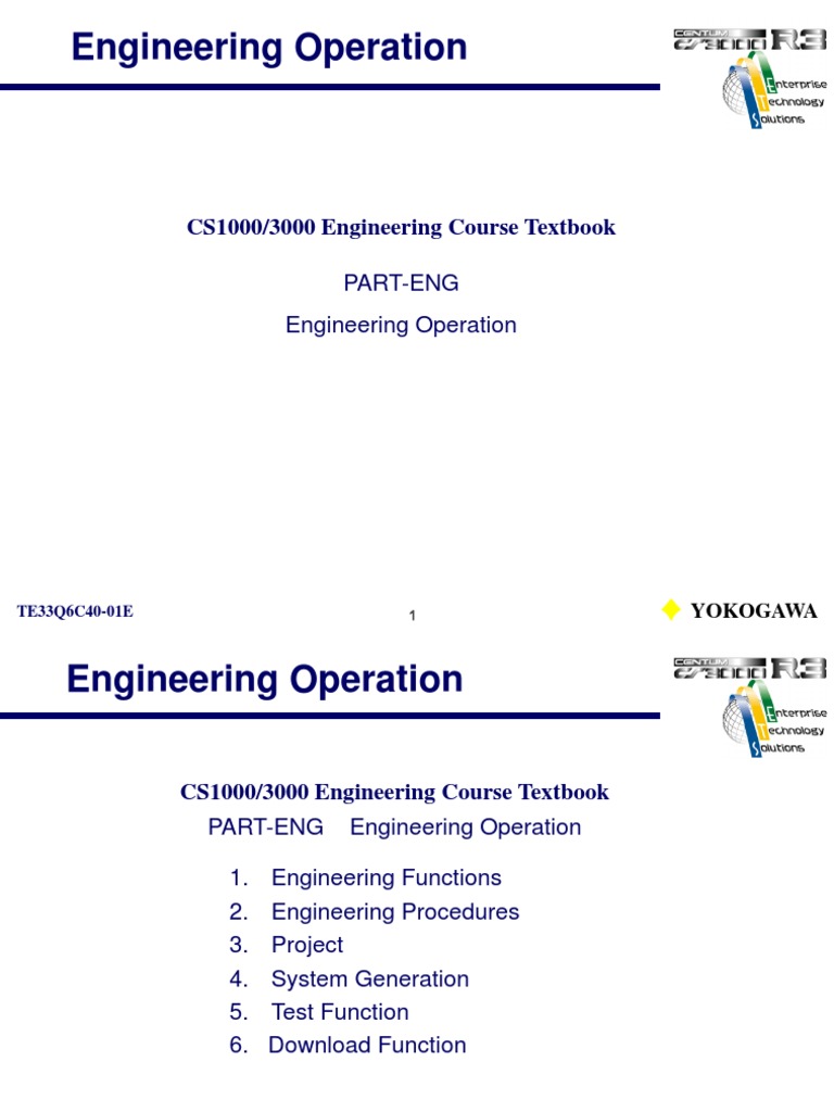 Yokogawa Dcs Training Power Point For System Engineering Pdf Pdf