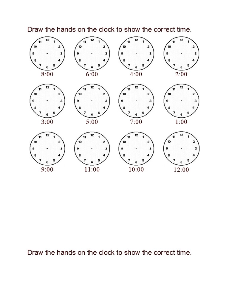 Time Worksheet | PDF