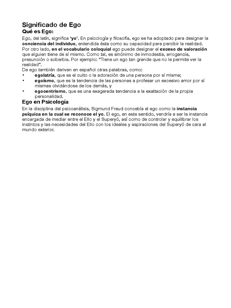 Que Es El Ego | PDF