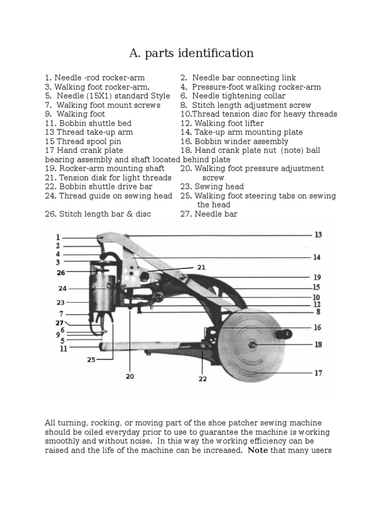 China Leather Shoe Patcher Manual | PDF | Sewing Machine | Sewing