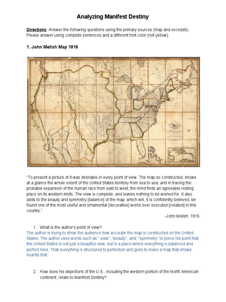 Analyzing Manifest Destiny Perspectives | PDF | Travel
