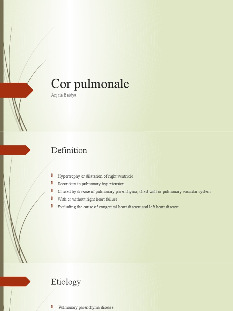 Cor Pulmonale | PDF | Heart | Heart Failure