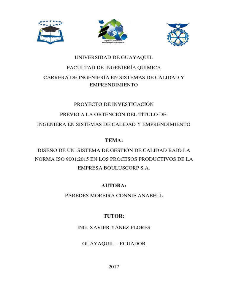 Tesis Connie Paredes Final PDF | PDF | Gestión de la calidad | Calidad ...