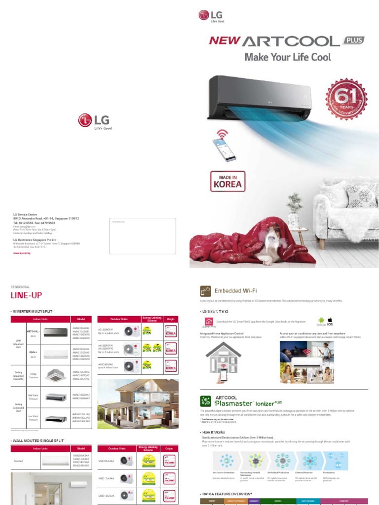 01 - REVISED - 39107CK - LG Residential Aircons Booklets | PDF | Ion ...