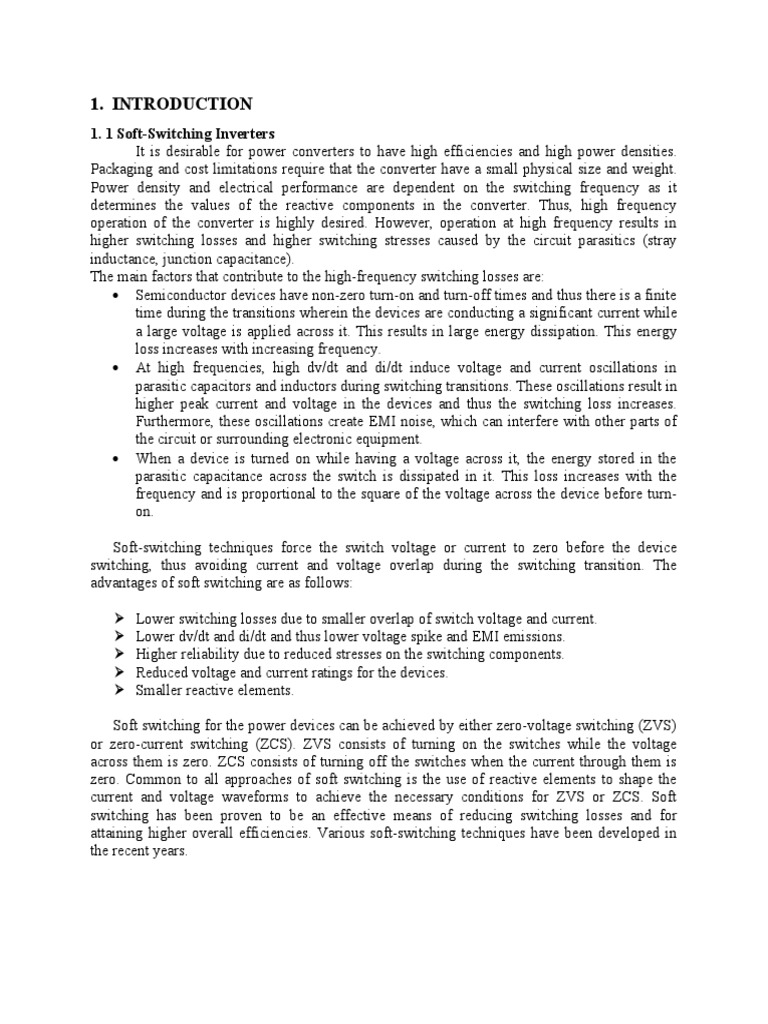 Analysis and Design of a Soft Switching Inverter for Improved Efficiency Induction Heating ...