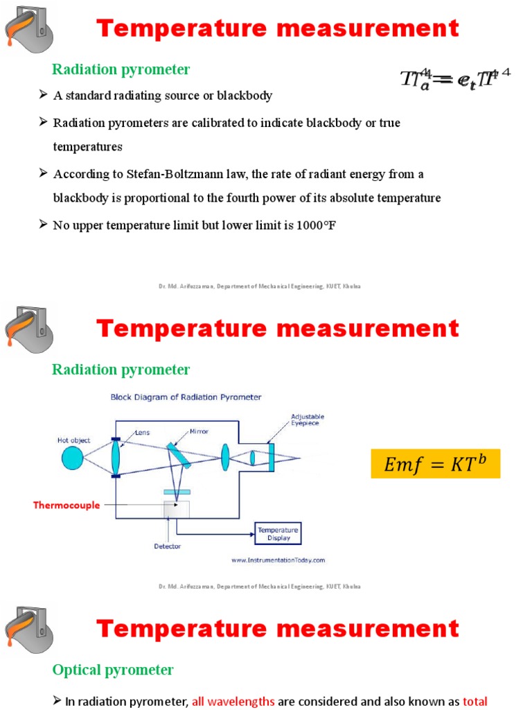 Temperature Measurement: Radiation Pyrometer | PDF | Hardness ...