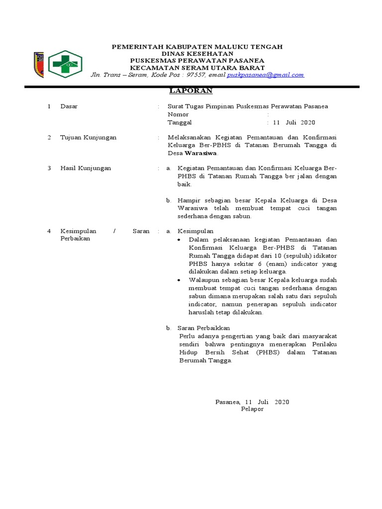 Contoh Laporan Kegiatan Promkes | PDF