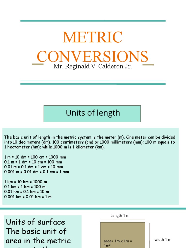 Determining Surface Areas Using Metric Conversions | PDF | Area ...