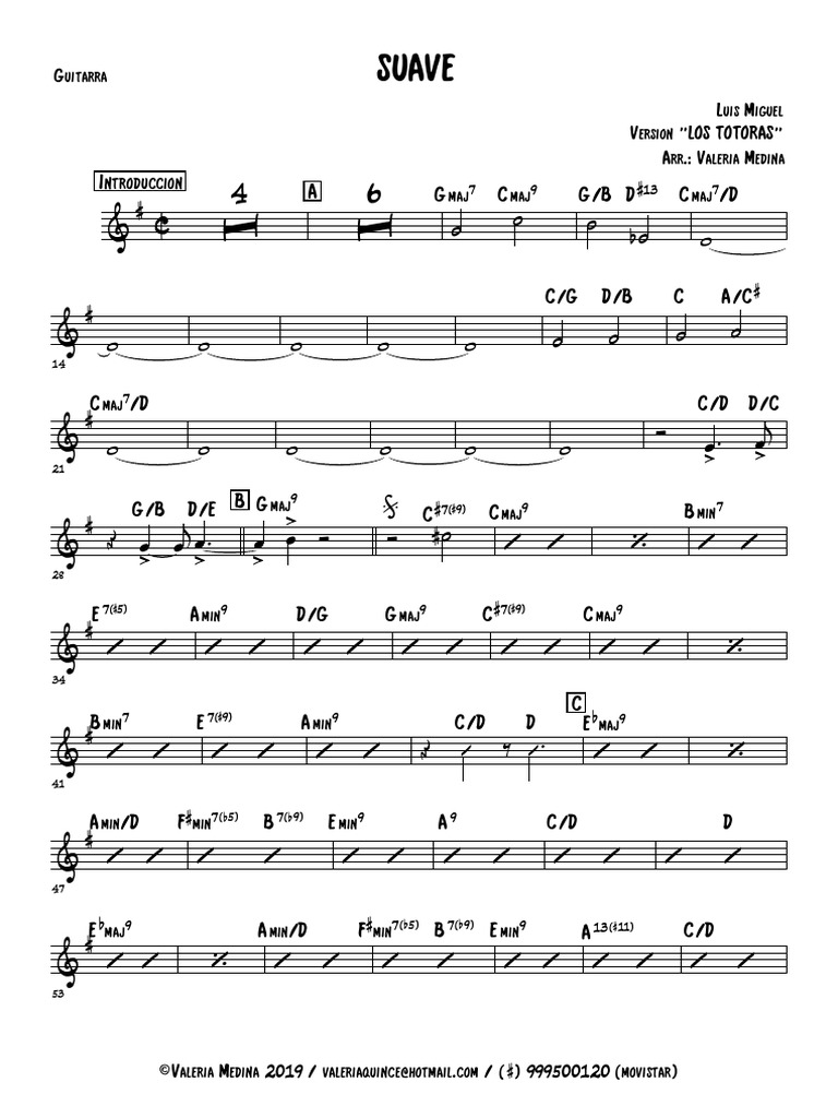 Suave Luis Miguel - Guitarra | PDF