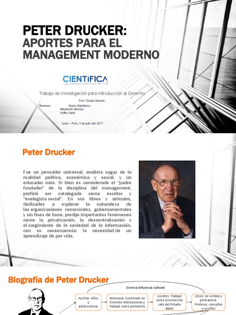 Peter Drucker PPT Final | PDF | Economias | Business