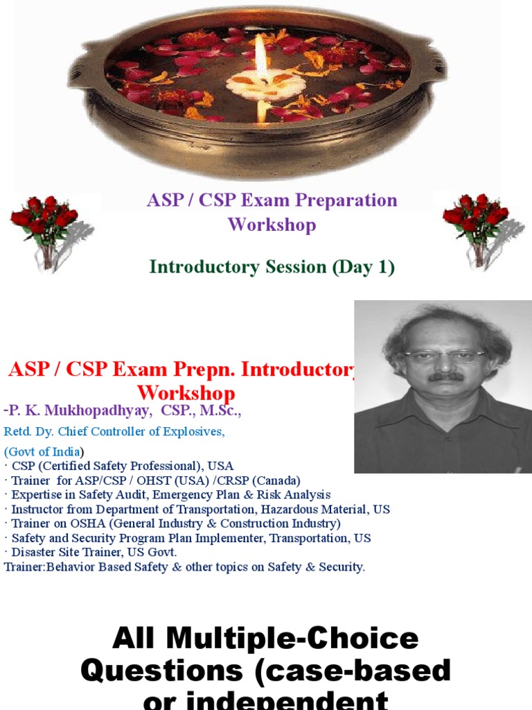 ASP / CSP Exam Preparation Workshop: Introductory Session (Day 1) | PDF ...