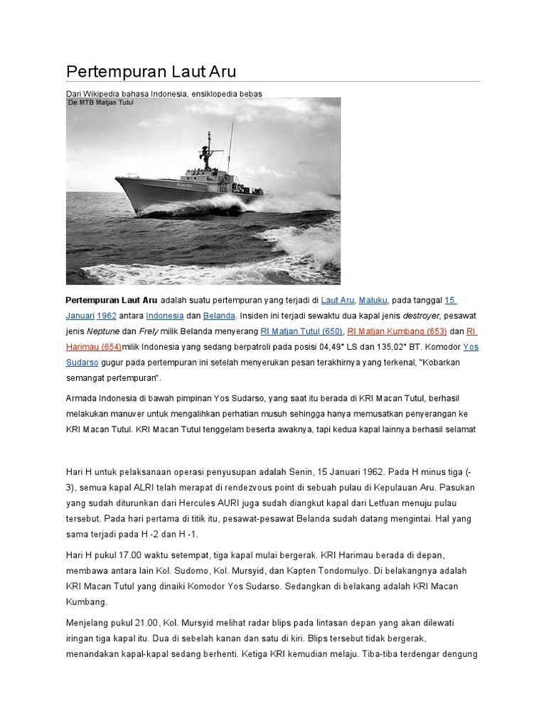 Pertempuran Laut Aru | PDF