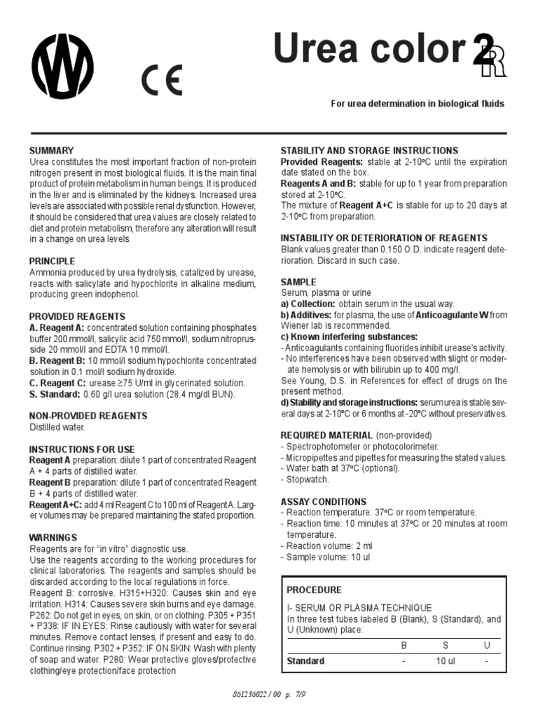 Urea Color 2r en PDF | PDF | Urea | Urine