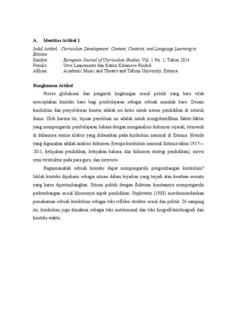 Review Artikel 2 | PDF | Karier & Perkembangan | Seni & Disiplin Bahasa