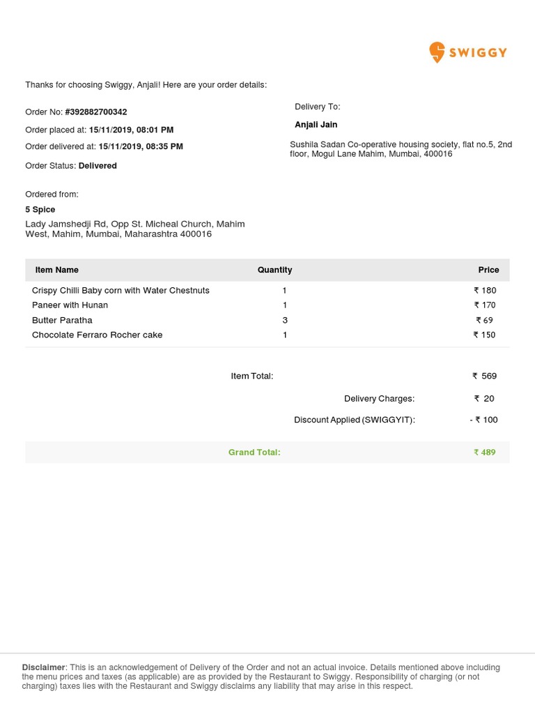 Swiggy Mumbai - 15 PDF | PDF | Payments | Economies